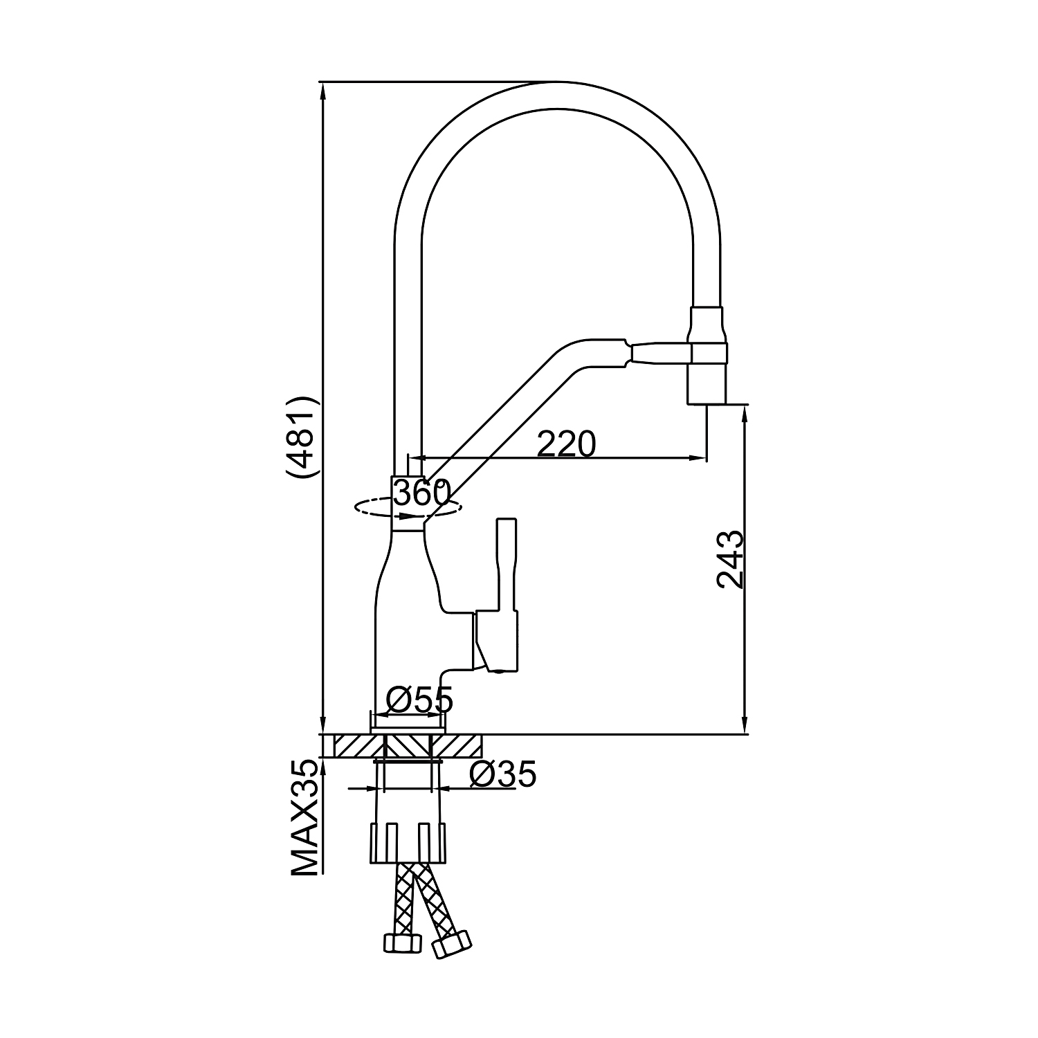 Смеситель для кухни с гибким изливом Frap F4497-9 купить в Москве - интернет-магазин FRAP